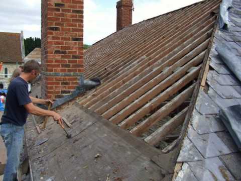 TM Building in Fleet Hampshire - re-slate & re-tile roof